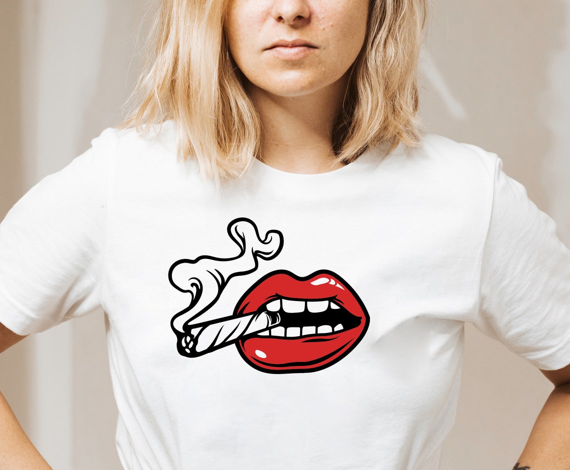 Blunt Lips SVG File Lips Smoking Cannabis Svg Lips Smoking | Etsy