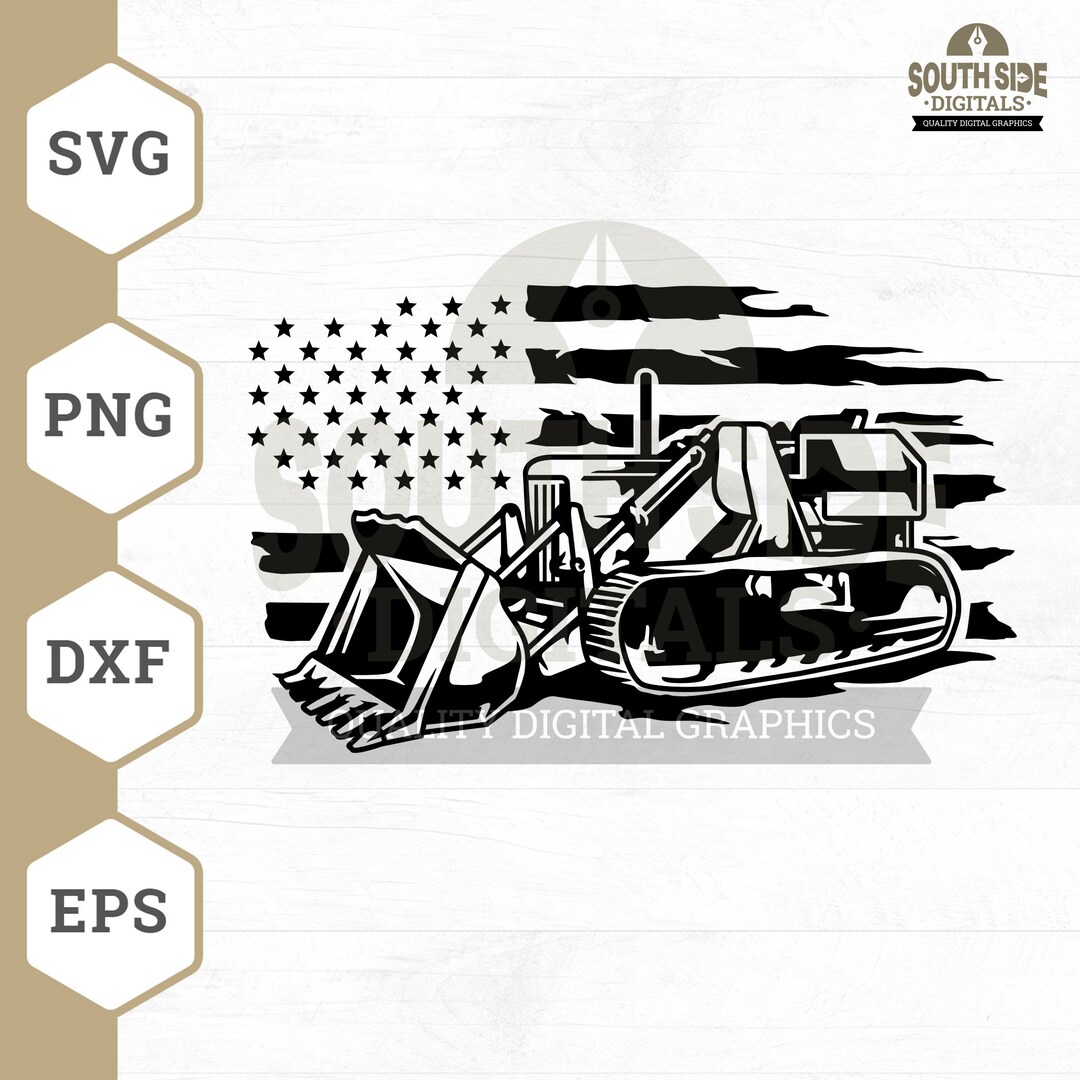 US Excavator Svg, Excavator Svg, Heavy Equipment Svg, Construction Svg ...