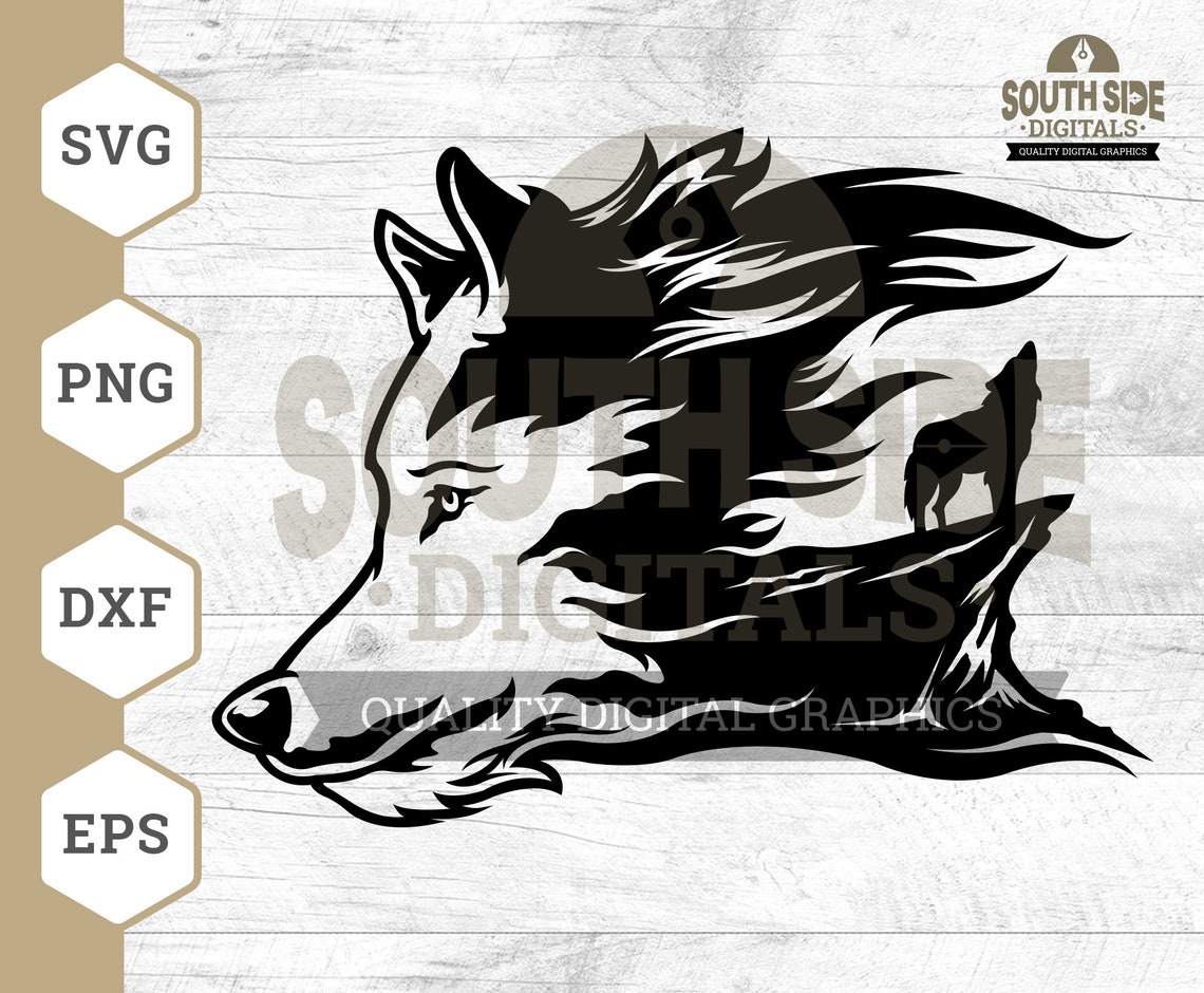 Howling Wolf SVG File Wolf Howl Svg Wolf Svg Wild Wolf Svg - Etsy