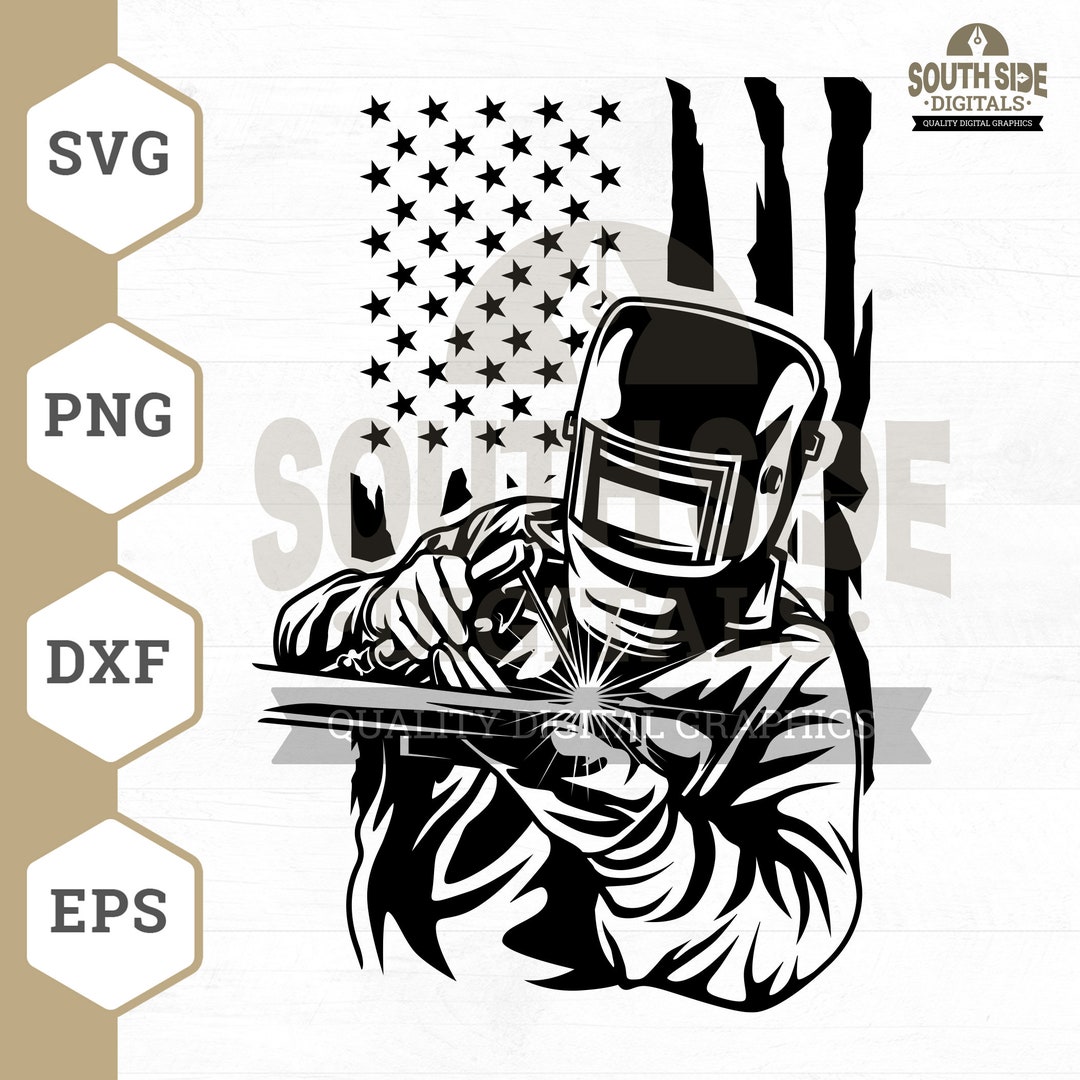 Welder SVG File , American Welder Svg, Welder Flag Svg, USA Welder Svg ...