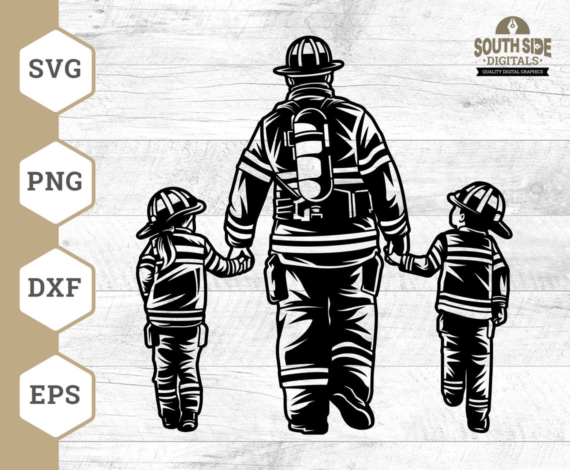 Fire Fighter Dad SVG Firefighter Svg Fireman Svg Dad Life - Etsy