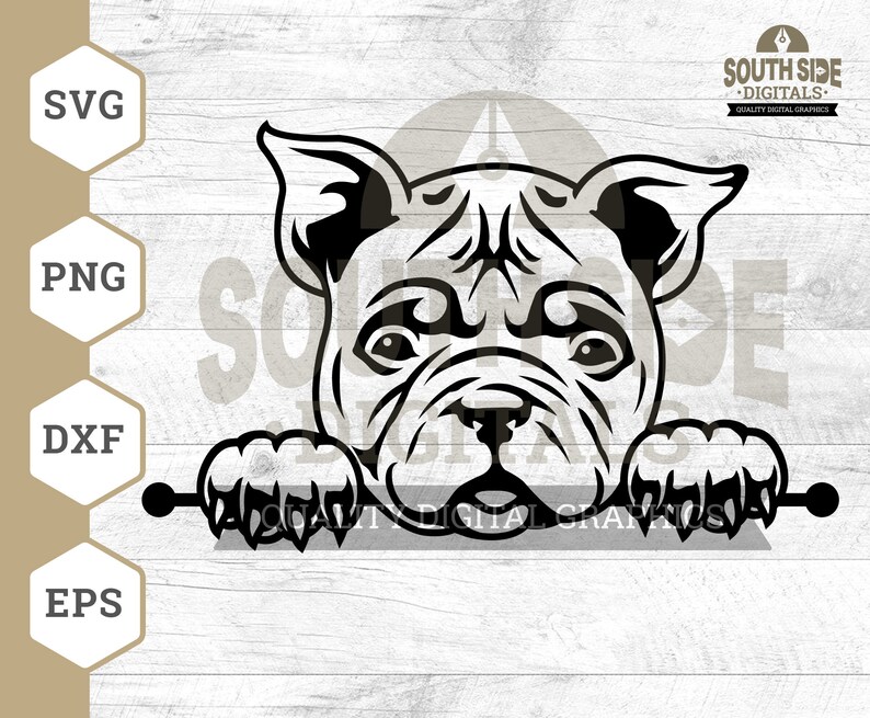 Cute Bully Peeking SVG File Happy Bully Svg Pitbull Svg - Etsy