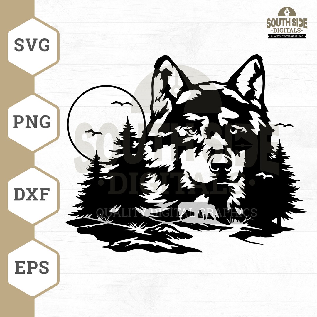 Wolf Svg, Wild Wolf Svg, Wolf Nature Svg, Gray Wolf Svg, Wolf Png, Wild ...