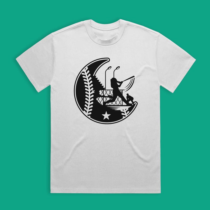 Baseball Batter Svg, Moon Baseball Svg, Baseball Clipart, Baseball ...