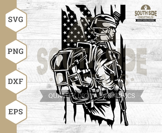 US Soldier SVG File Military Svg Veteran Soldier Svg US - Etsy