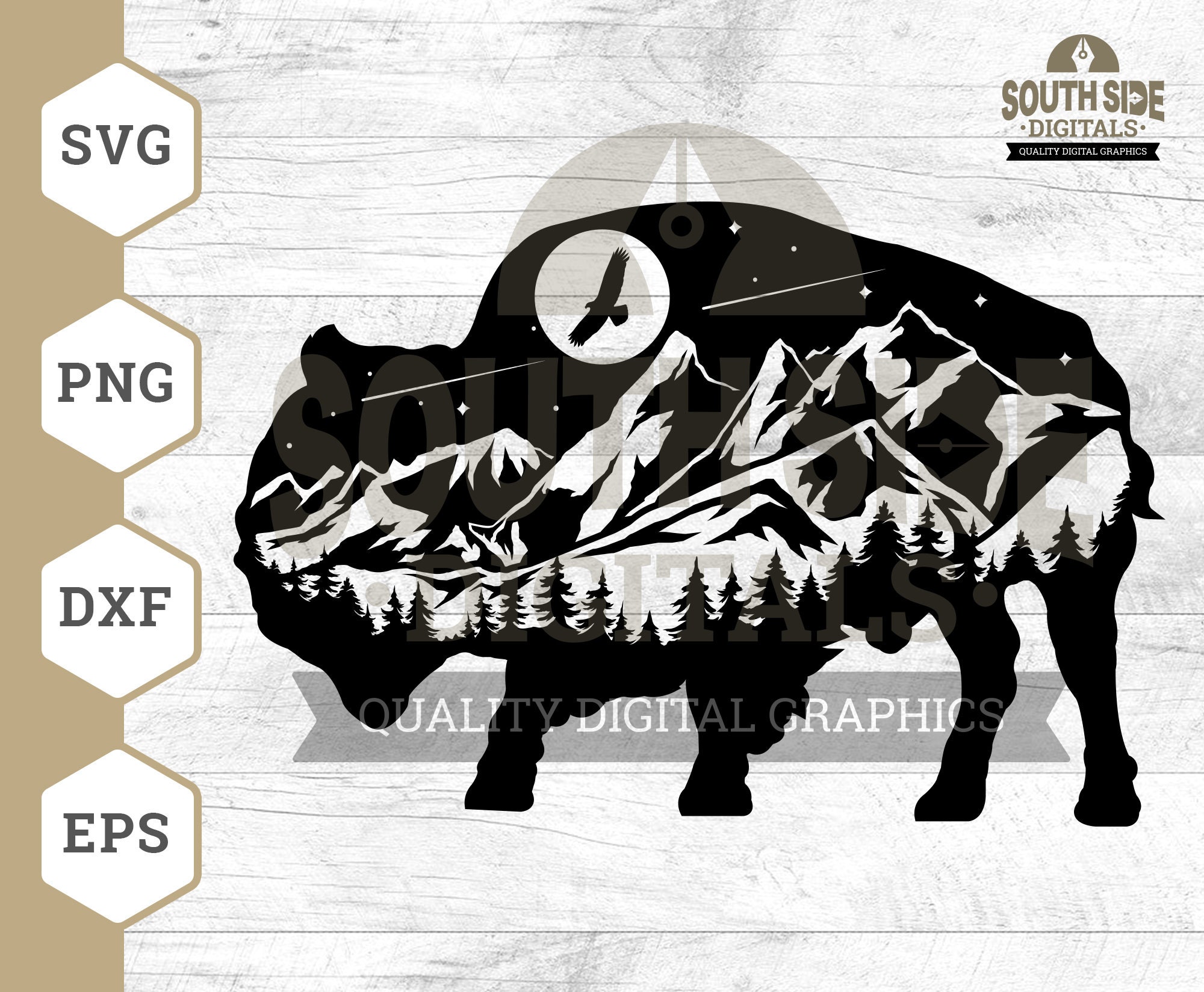Bison SVG File Bison Mountain Svg American Bison Svg - Etsy Canada