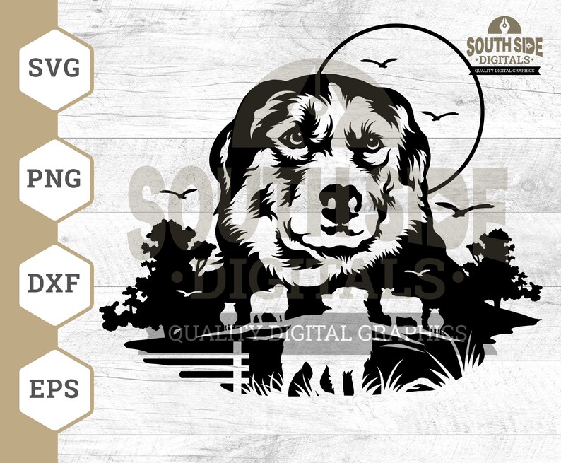 Shepherd Dog SVG File Guard Dog Svg Watcher Dog Svg Sheep - Etsy
