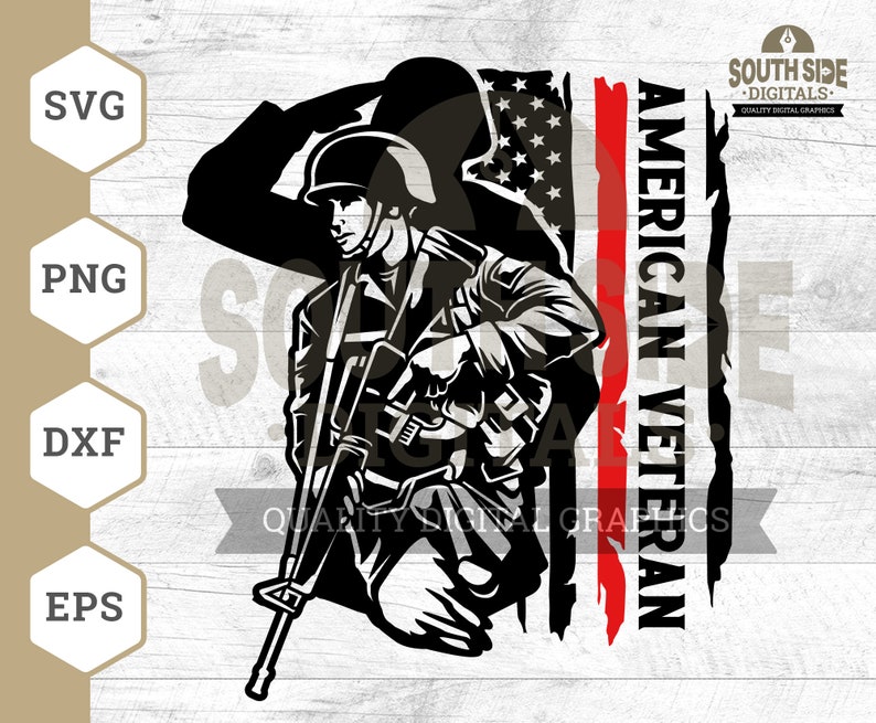 American Veteran SVG File American Soldier Svg US Veteran - Etsy