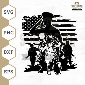US Soldier Dad Svg, Father and Daughter Svg, Soldier Dad Svg, Dad Life ...
