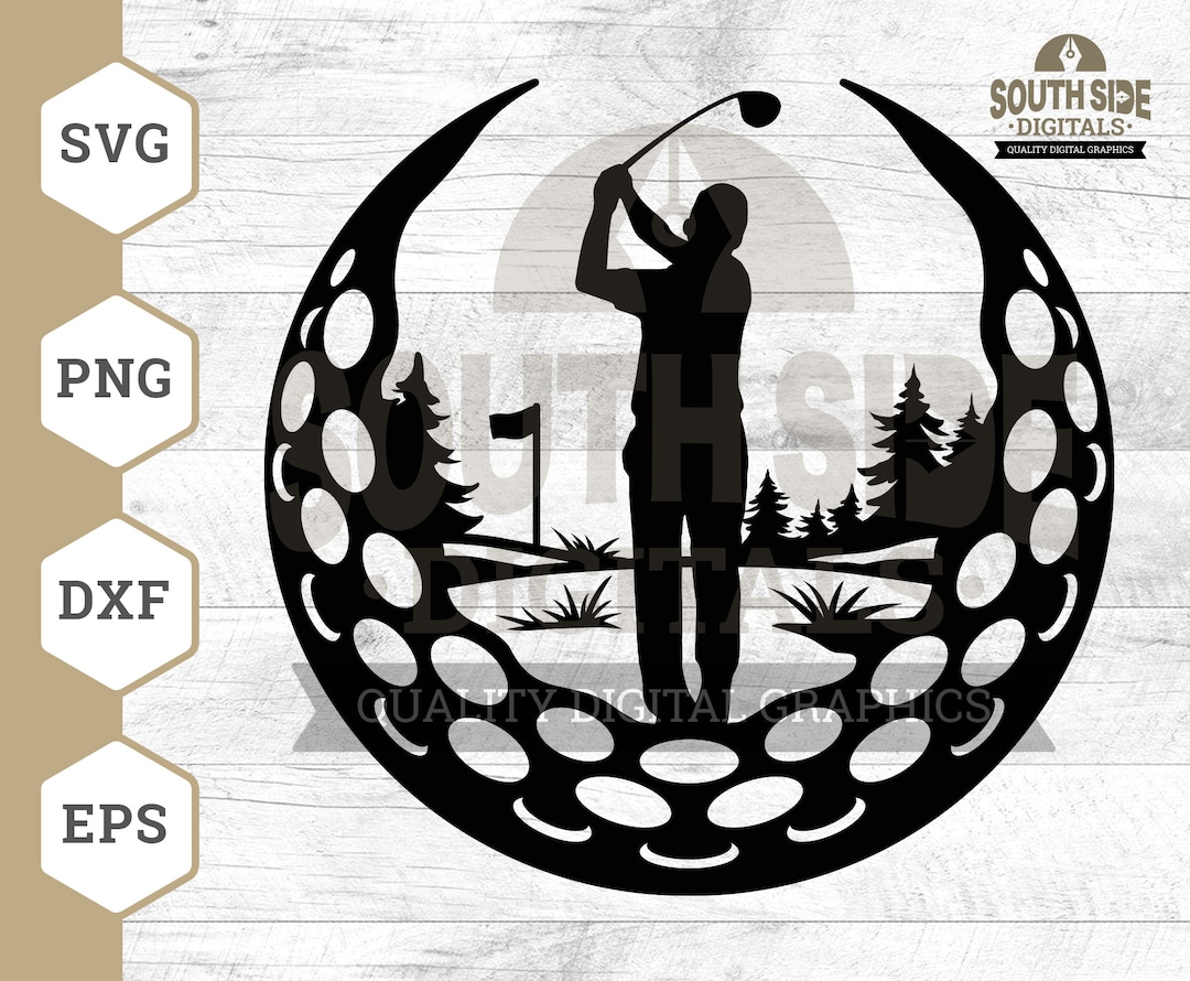 Male Golf Player Svg, Male Golfer Svg, Golfing Svg, Golf Player Svg ...