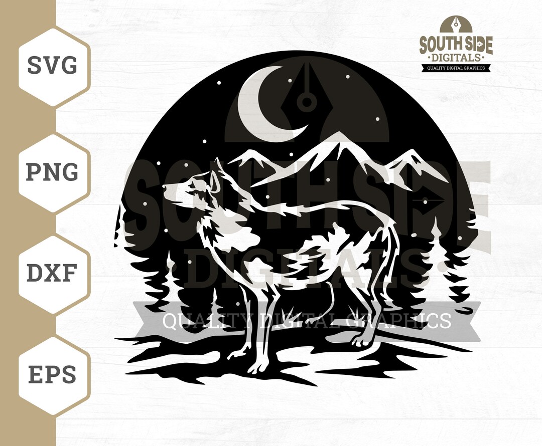Wolf Svg File, Gray Wolf Svg, White Wolf Svg, Wild Wolf Svg, Wolf Howl ...