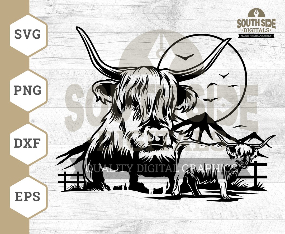 Highland Cow SVG File Cute Highland Cows Svg Cow Svg - Etsy