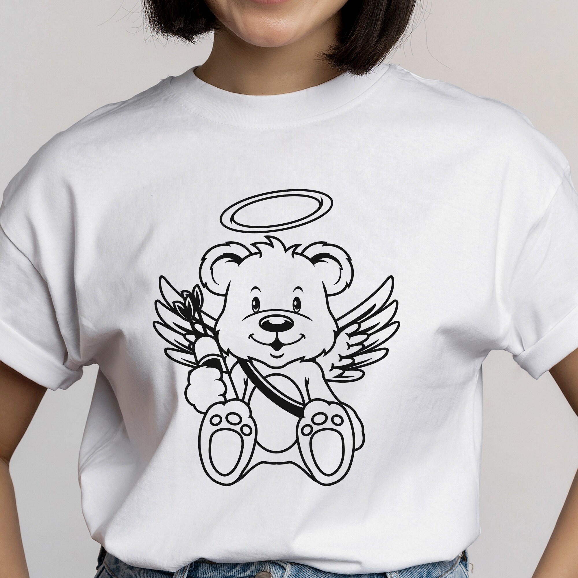 Cute Angel Teddy Bear SVG File Angel Bear Svg Cute Teddy - Etsy UK