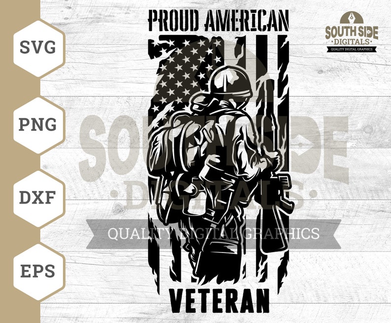 US Veteran SVG File American Soldier Svg Veteran Soldier | Etsy