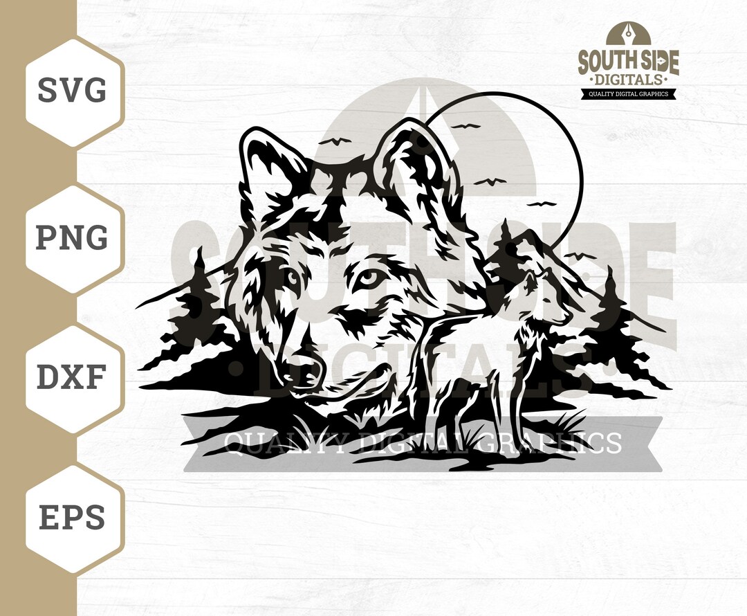 Wild Wolf Svg File, Gray Wolf Svg, White Wolf Svg, Black Wolf Svg ...
