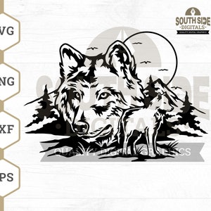 Wild Wolf Svg File, Gray Wolf Svg, White Wolf Svg, Black Wolf Svg ...