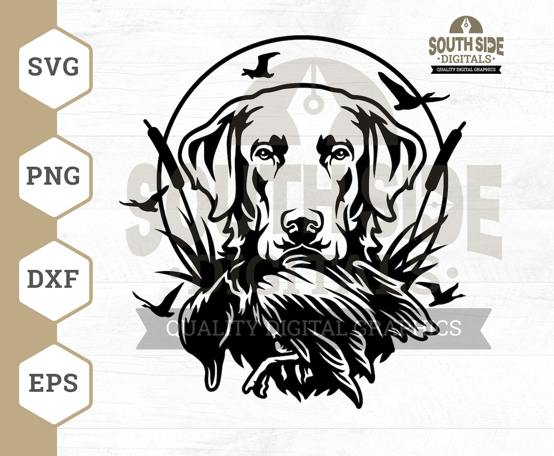 Duck Hunting Dog SVG: Retriever Clipart, Hunting Season (digital Files ...