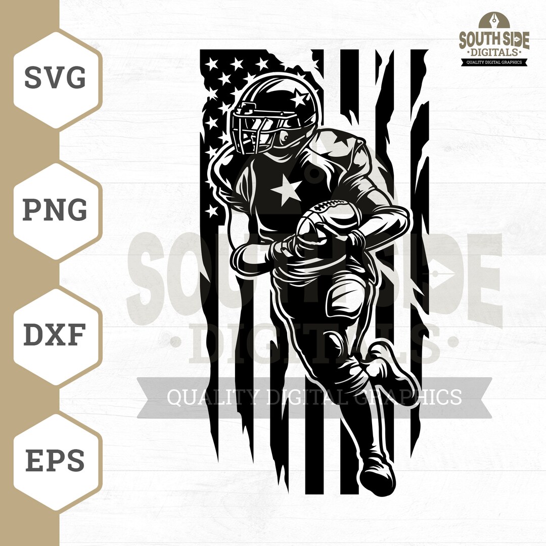 American Football SVG File, US Football Svg, Football Player Svg ...