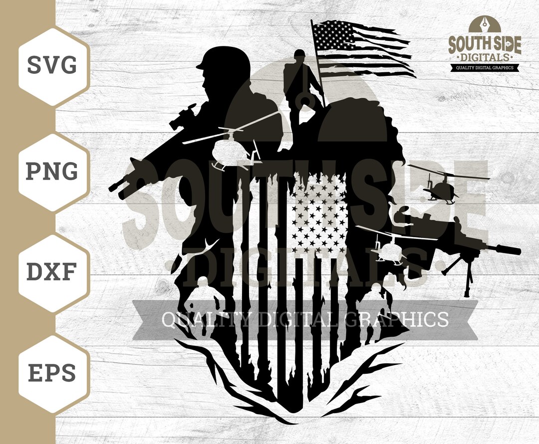 US Soldier SVG File, American Soldier Svg, US Army Svg, American Flag ...
