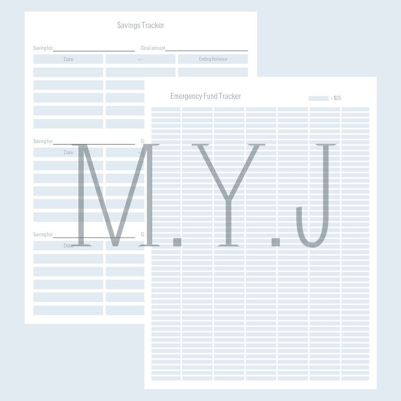 Printable Financial Planner Inserts PDF, A5 A4 US Letter 8.5x11 Half ...