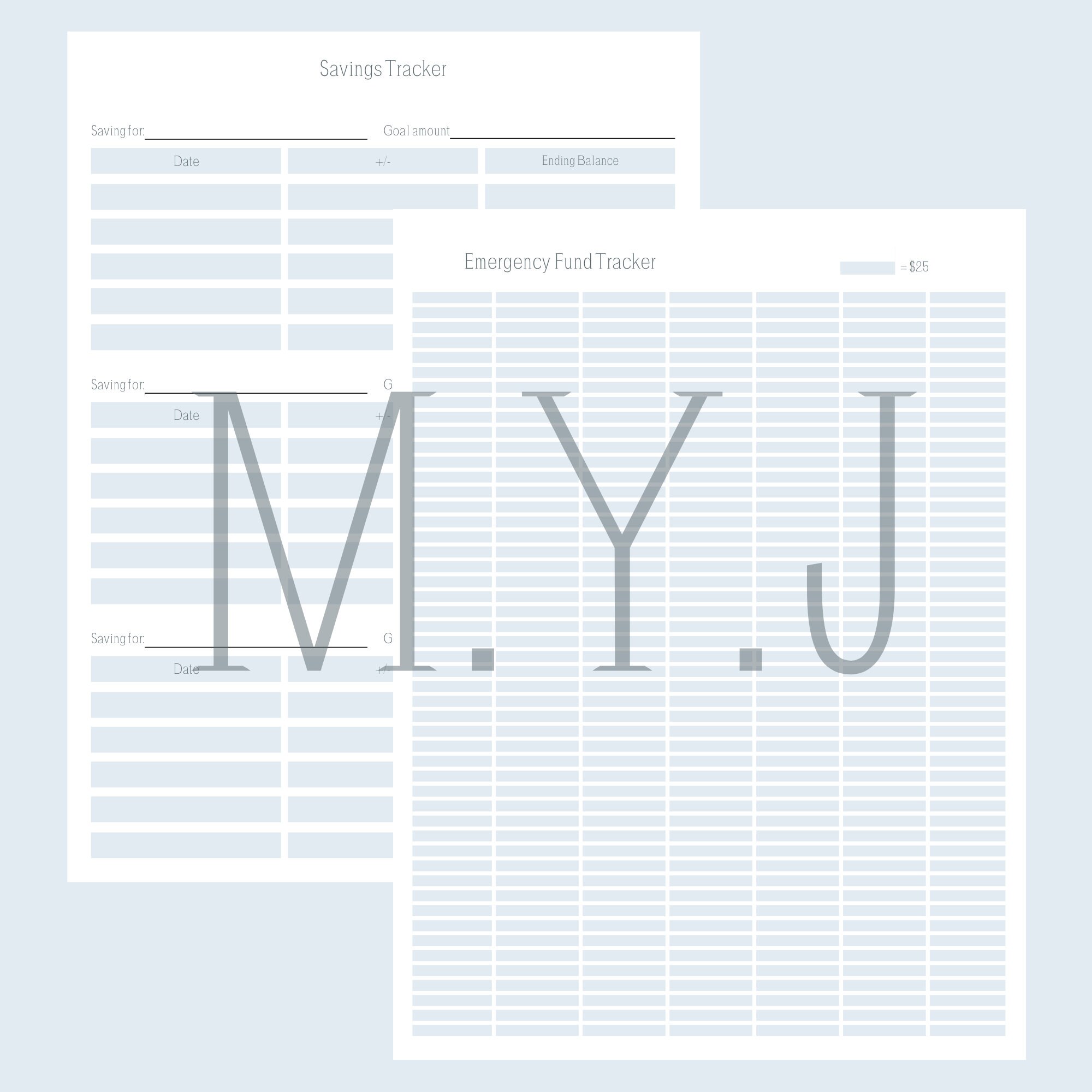 Printable Financial Planner Inserts PDF, A5 A4 US Letter 8.5x11 Half ...