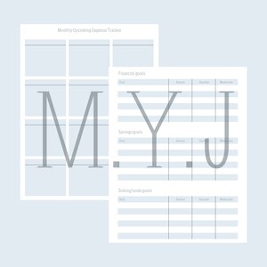 Printable Financial Planner Inserts PDF, A5 A4 US Letter 8.5x11 Half ...