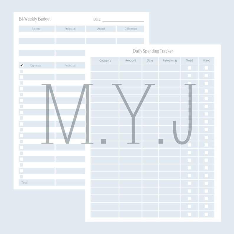 Printable Financial Planner Inserts PDF, A5 A4 US Letter 8.5x11 Half ...