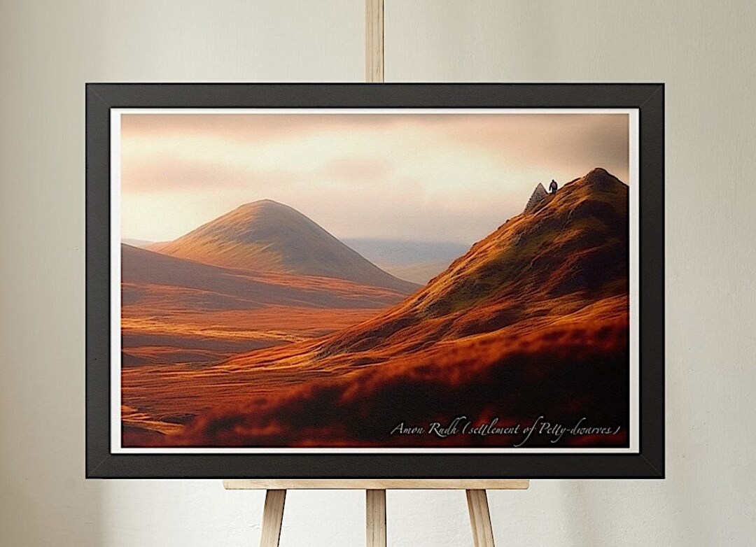 Amon Rudh, Beleriand Framed Poster - Silmarillion Inspired, Tolkien Fan ...