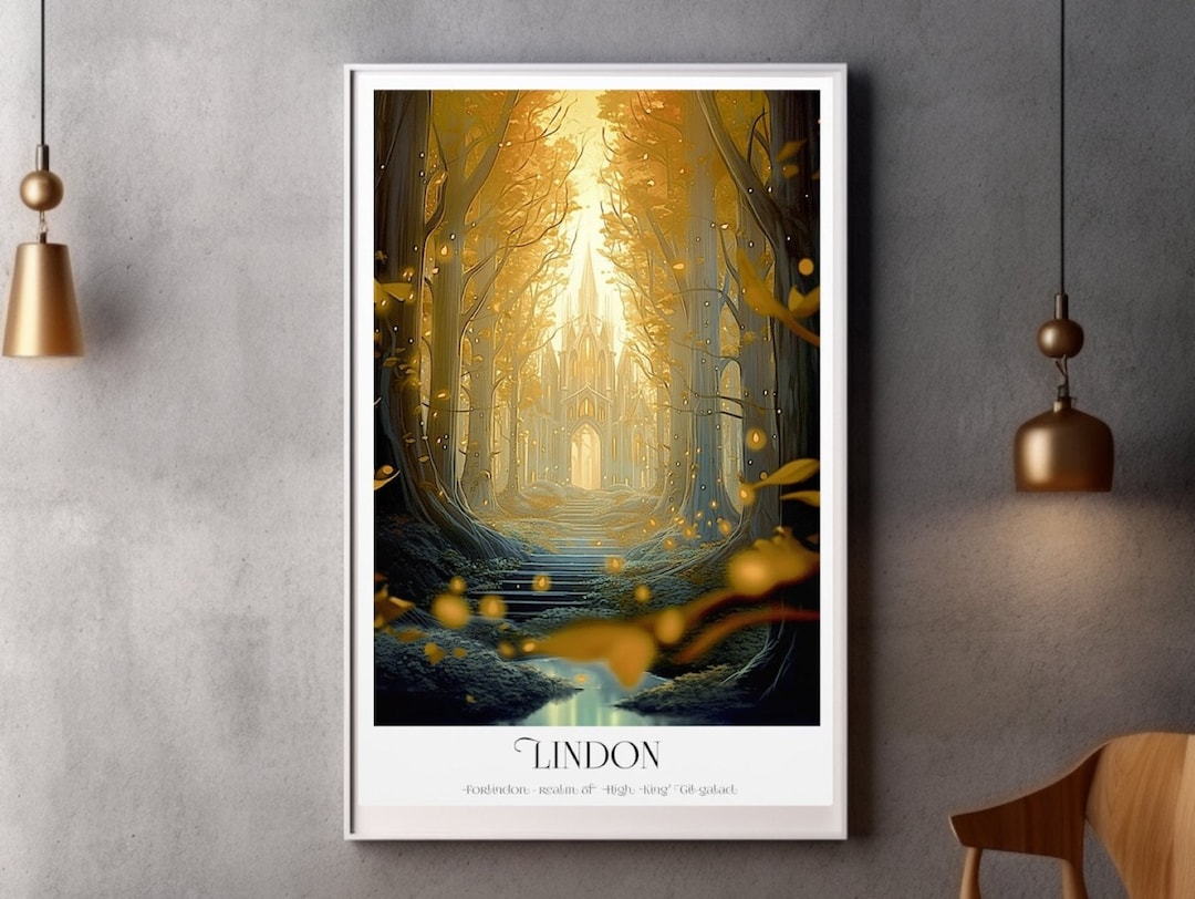 Lindon Travel Poster - Silmarillion Inspired, Lord of the Rings, Middle ...