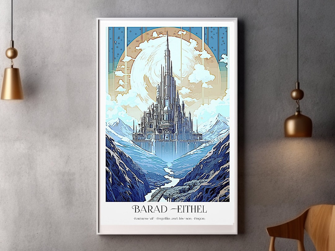 Barad Eithel Fantasy Poster for Tolkien Fan Silmarillion Art Lord of ...