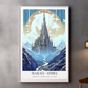 Barad Eithel Fantasy Poster for Tolkien Fan Silmarillion Art Lord of ...