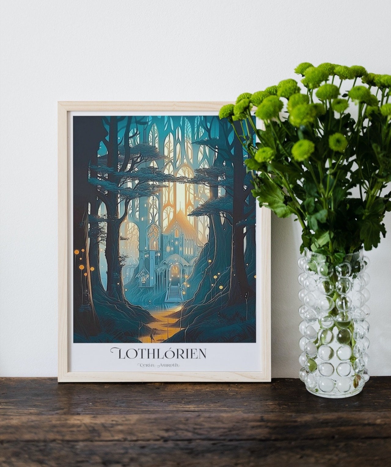 Lothlorien Travel Poster - Silmarillion Inspired, Lord of the Rings ...
