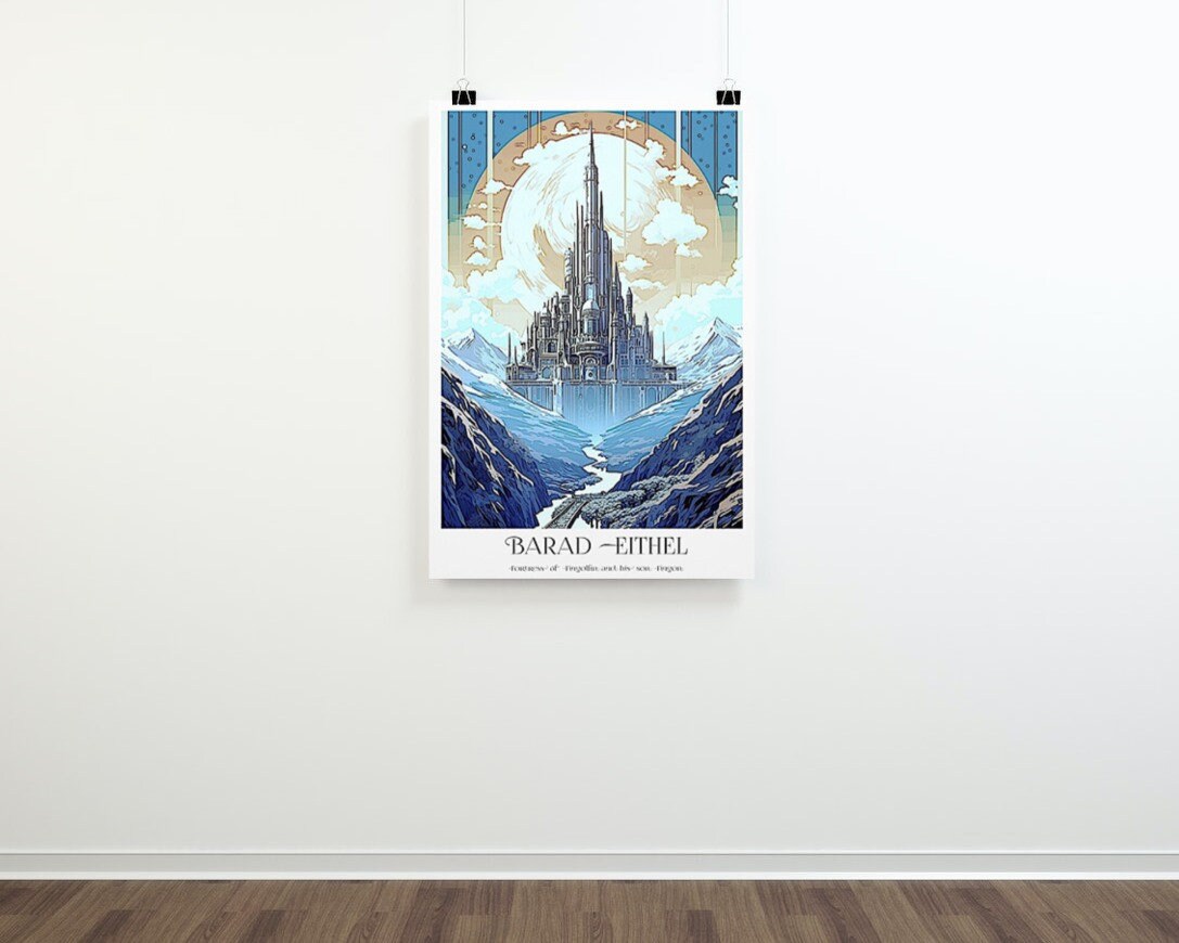 Barad Eithel Fantasy Poster for Tolkien Fan Silmarillion Art Lord of ...
