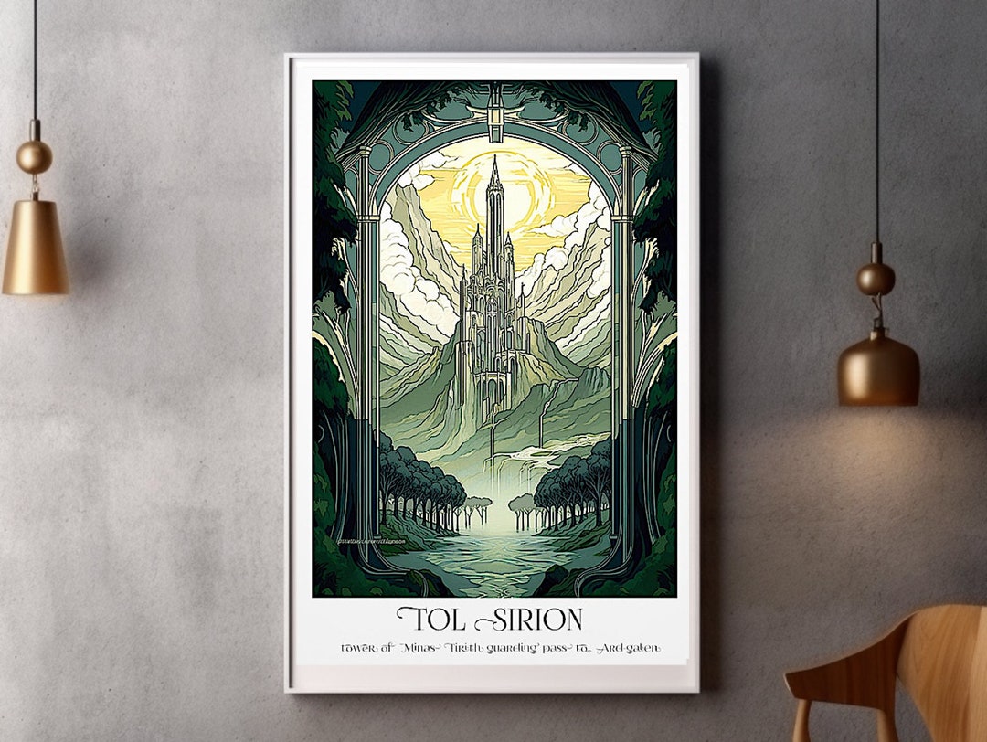 Tol Sirion Fantasy Poster for Tolkien Fan Silmarillion Art Lord of the ...