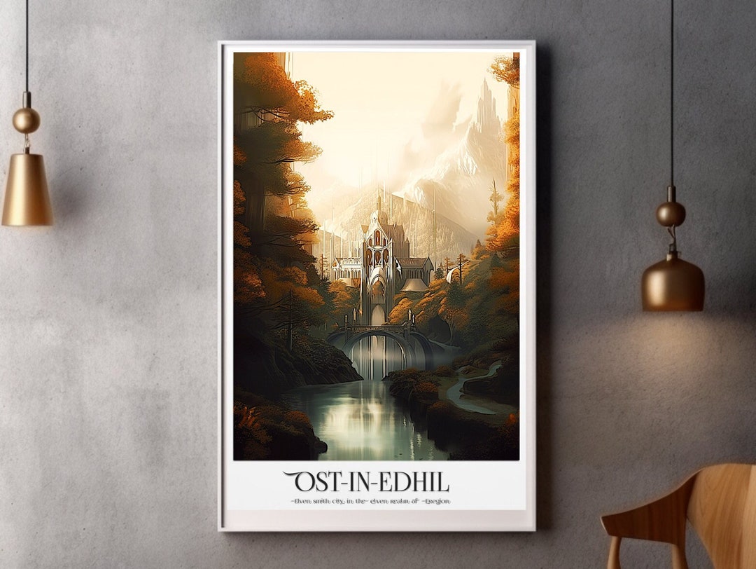 Ost-in-edhil Travel Poster Silmarillion Inspired, Lord of the Rings ...