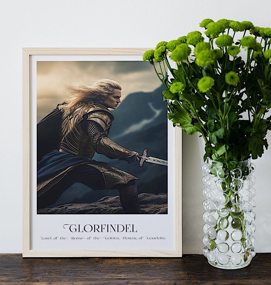 Glorfindel Travel Poster Silmarillion Inspired, Tolkien Fan, Middle ...