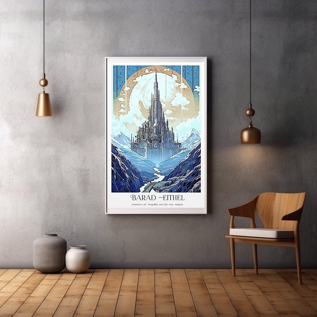 Barad Eithel Fantasy Poster for Tolkien Fan Silmarillion Art Lord of ...