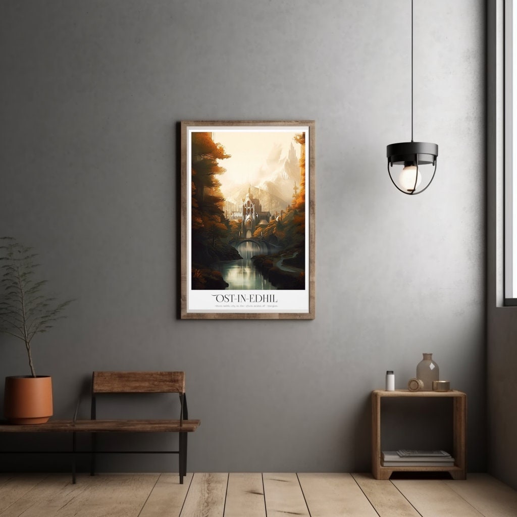 Ost-in-edhil Travel Poster Silmarillion Inspired, Lord of the Rings ...