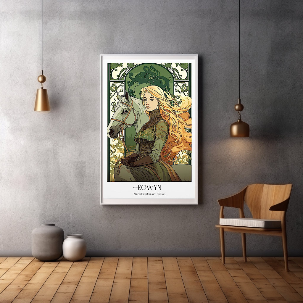 Eowyn Fantasy Poster for Tolkien Fan Silmarillion Art Lord of the Rings ...