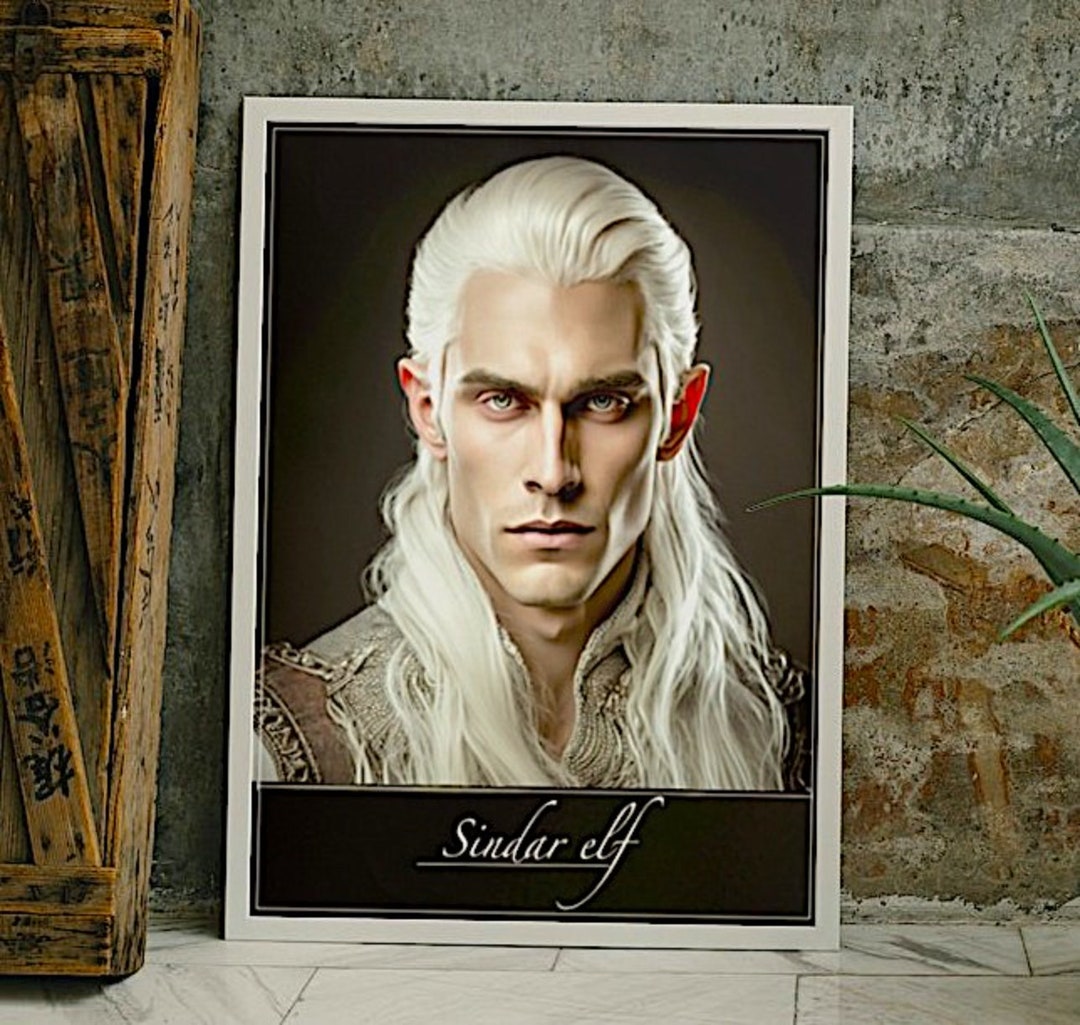 Sindar Elf Poster the Silmarillion Inspired Tolkien Art Gift for Geek ...