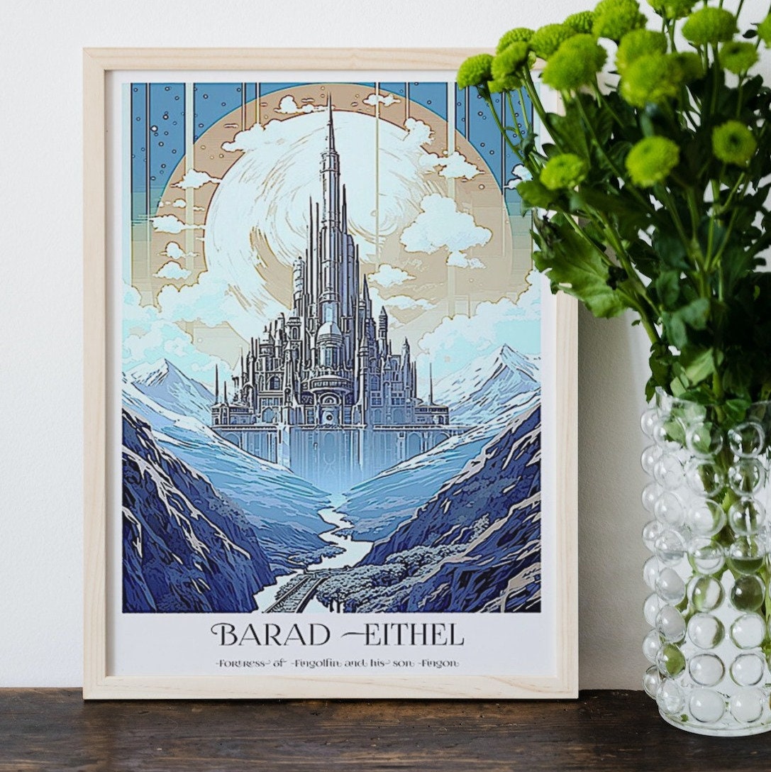 Barad Eithel Fantasy Poster for Tolkien Fan Silmarillion Art Lord of ...
