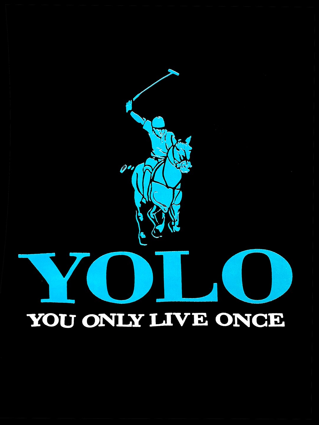 Yolo Polo T-shirt - Blue - Etsy