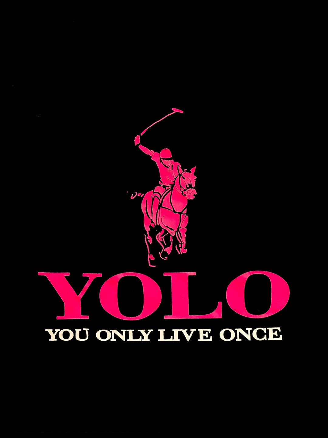 Yolo Polo T-shirt - Pink - Etsy