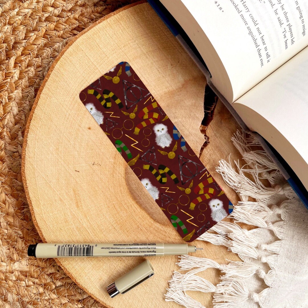 90s Nostalgia Owl Bookmark | Laminated Wizard School Art | Unique ...