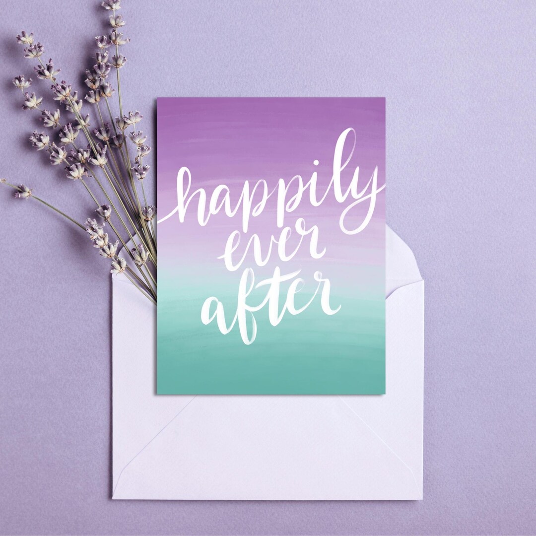 Handmade 'happily Ever After' Greeting Card: Whimsical Wedding ...