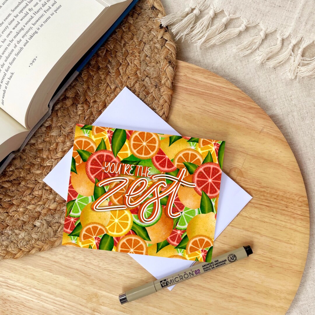 You Are the Zest Notecards Set Teacher Appreciation Week Fruit Pun Card ...
