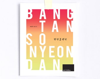 Bts Gradient Poster - Etsy
