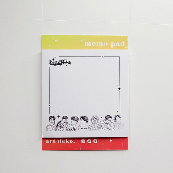 BTS Stationery Memo Pad Note Pad Bangtan 0T7 - Etsy