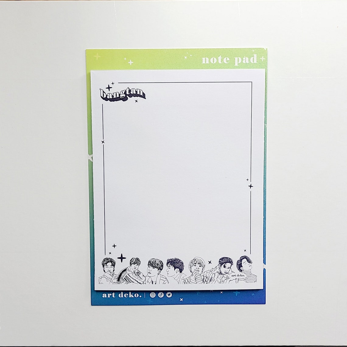 BTS Stationery Memo Pad Note Pad Bangtan 0T7 - Etsy