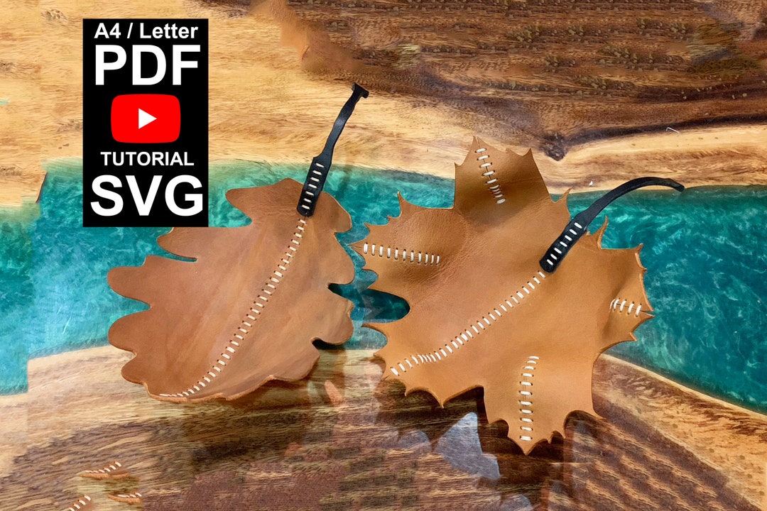 Leather Maple Leaves Tray and Leather Oak Leaf Tray Template Tutorials ...